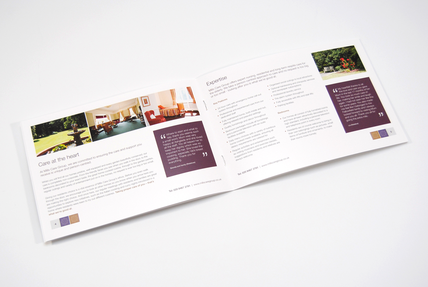 Care Home Brochure Design For Mills Care Group