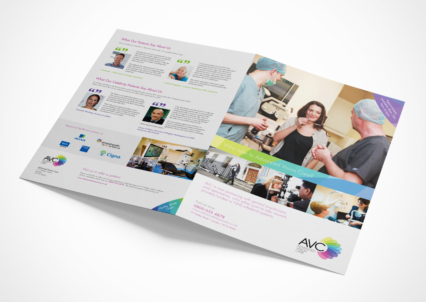Brochure Design for Advanced Vision Care - Palmiero Design