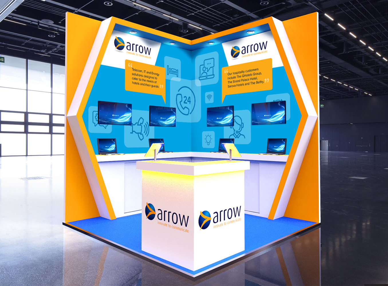 Exhibition Booth Graphics Design for Arrow - Palmiero Design