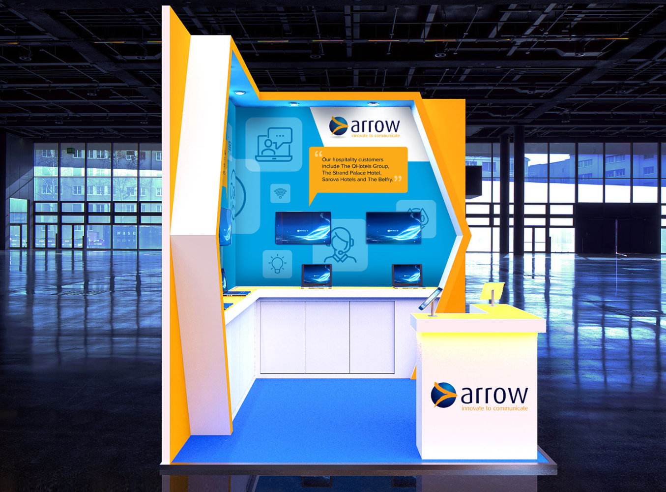 Exhibition Booth Graphics Design for Arrow - Palmiero Design