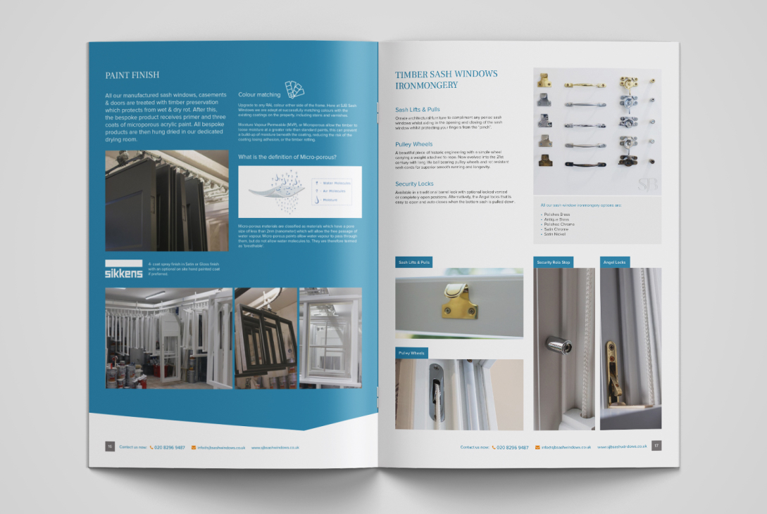 Brochure Design for SJB Sash Windows - Palmiero Design