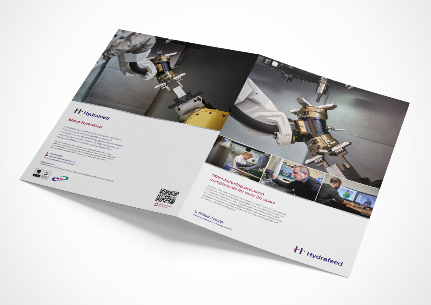 Brochure design for precision engineering business - Palmiero Design
