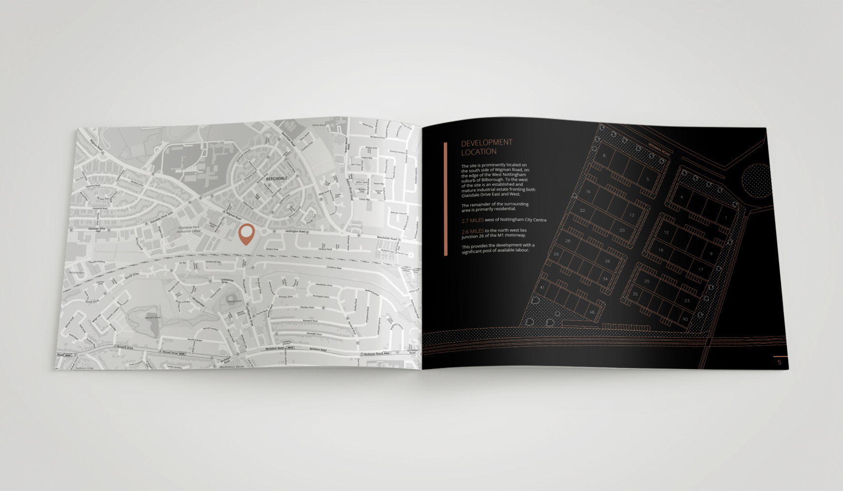 Brochure Design for Hilton Property Group Industrial Park - Palmiero Design
